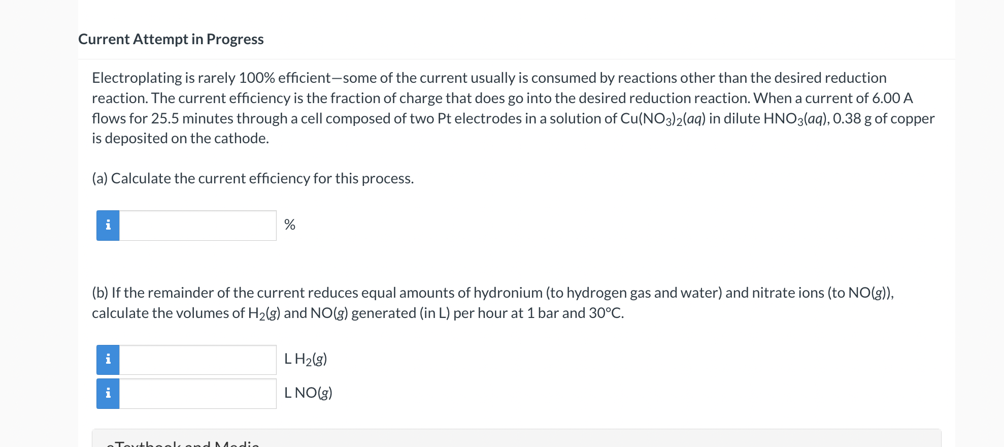 Solved Electroplating is rarely 100% efficient-some of the | Chegg.com