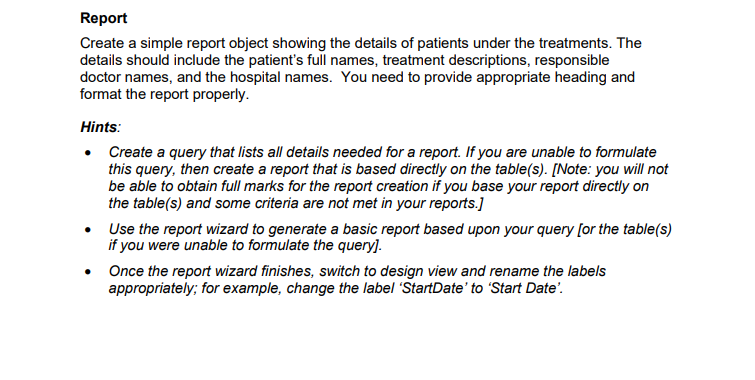Solved Part A Database Implementation Using Ms Access 35