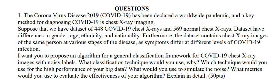 Solved QUESTIONS 1. The Corona Virus Disease 2019 (COVID-19) | Chegg.com