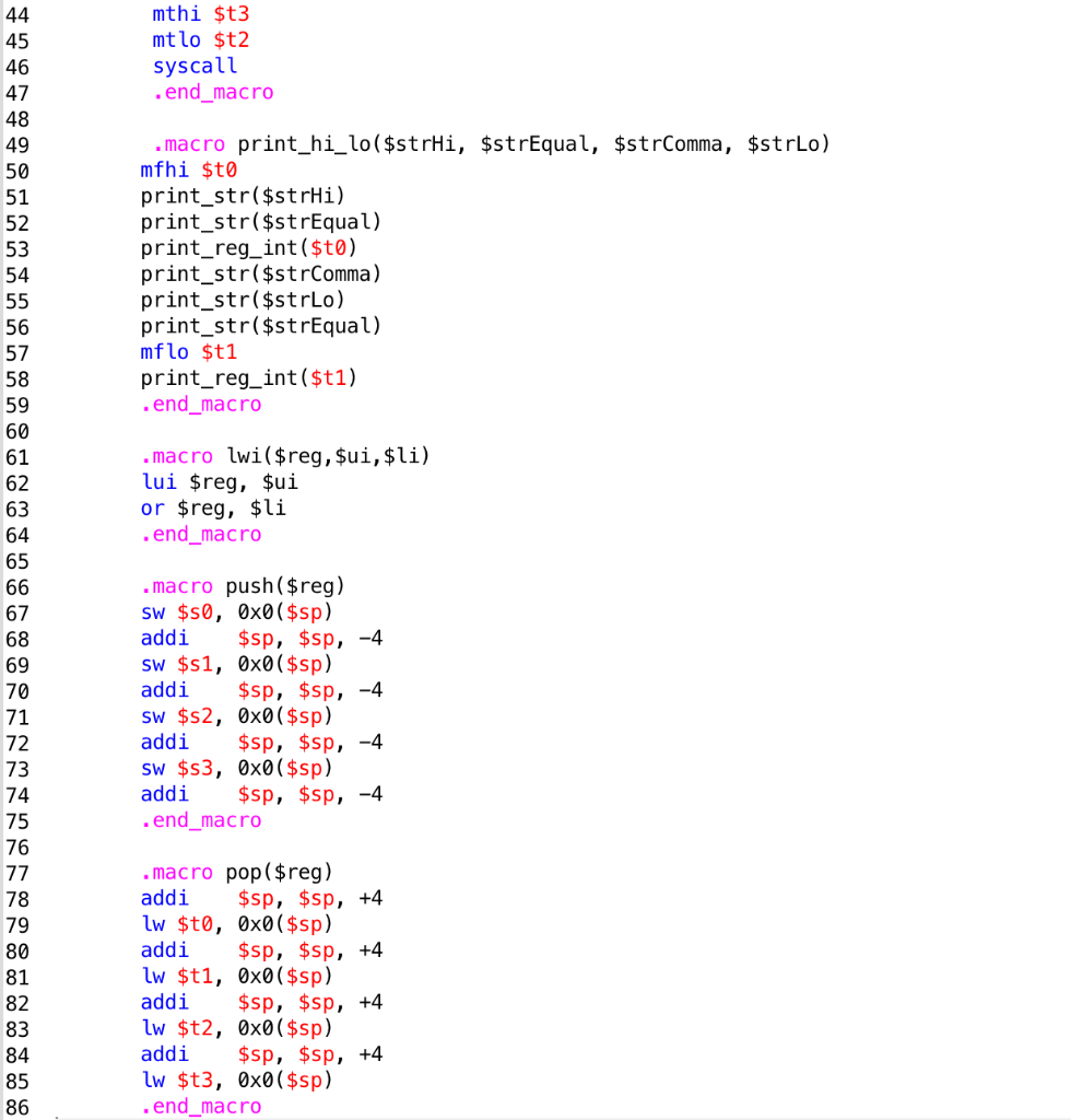 Assembly Language: Use tool 'MARS' to Solve the | Chegg.com