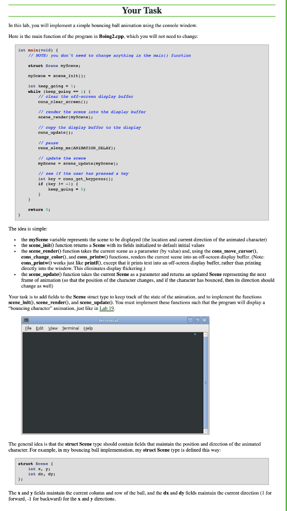 Solved Your Task In this lab, you will implement a simple | Chegg.com