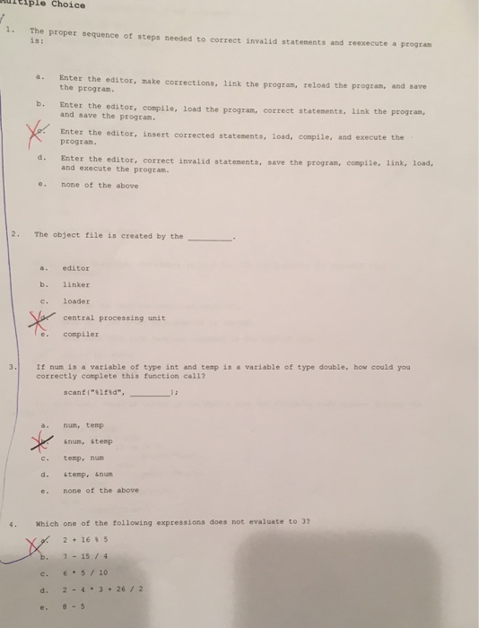 Solved adultiple choice 1. The proper sequence of steps | Chegg.com