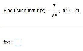 Solved Find f such that f′(x)=4x2+3x−7 and f(0)=3 f(x)=Find | Chegg.com
