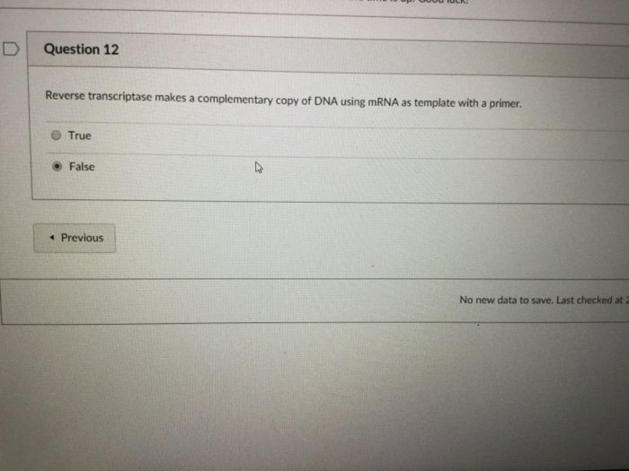 Solved Reverse transcriptase makes a complementary copy of | Chegg.com