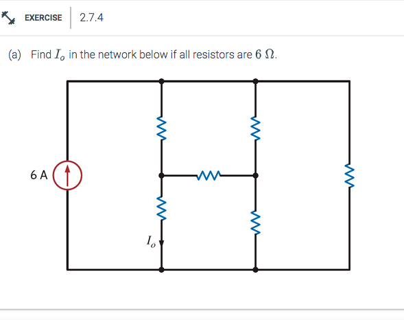 Solved a) Find Io in the network below if all resistors are | Chegg.com