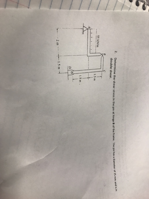 Solved nd is in Determine the shear stress in double shear. | Chegg.com