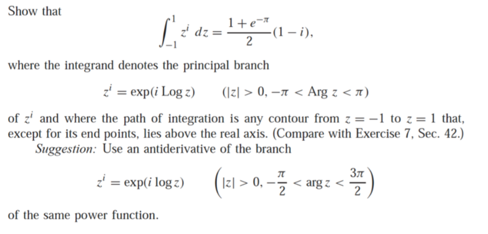 Solved Show that zi dz = 1+e- 2 -(1 - i), where the | Chegg.com