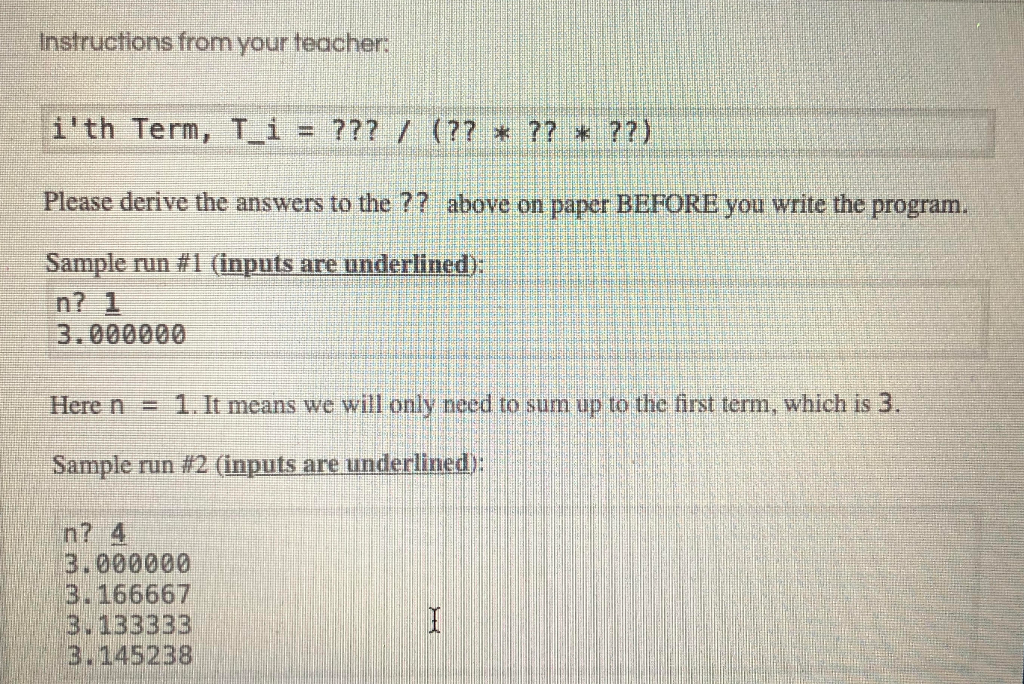 Solved Lab-6 Ex3 Finding Using the Nilakantha's Series | Chegg.com