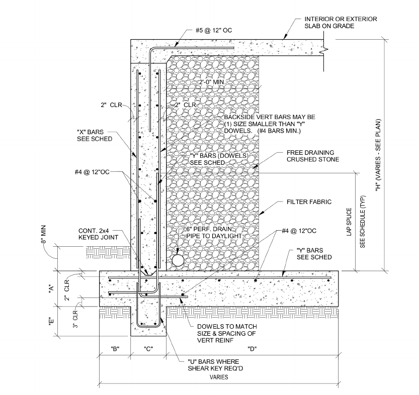 INTERIOR OR EXTERIOR SLAB ON GRADE #5 @ 12" OC . TO | Chegg.com
