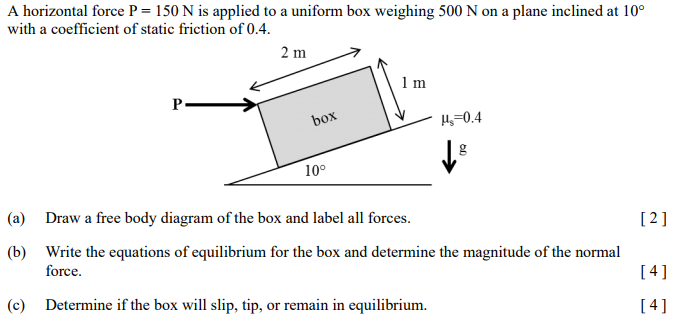 Solved A horizontal force P 150 N is applied to a uniform | Chegg.com