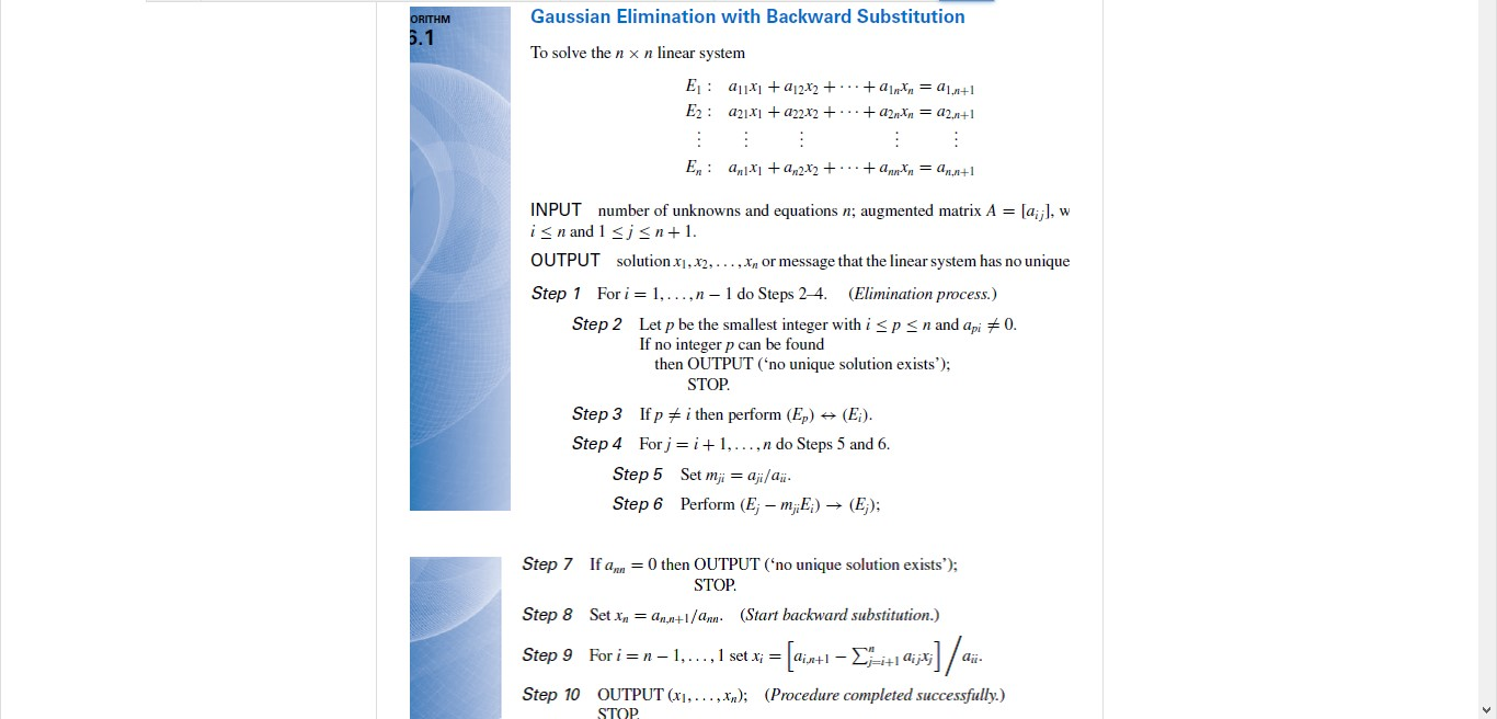 Solved Gaussian Elimination with Backward Substitution | Chegg.com