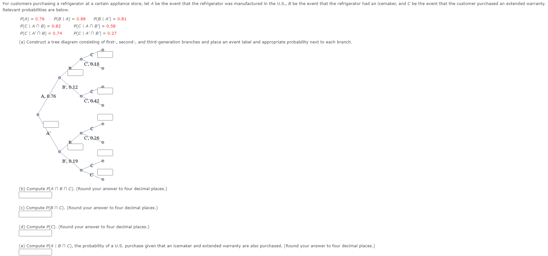 Solved elevant probabilities are below. | Chegg.com