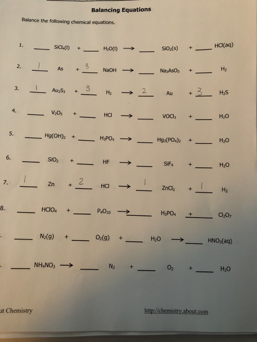 Worksheet More Practice Balancing Equations Balance The Following Worksheet More Practice Balancing Equations Balance The Following