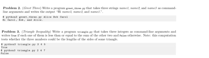 Solved Problem 2. (Greet Three) Write a program | Chegg.com