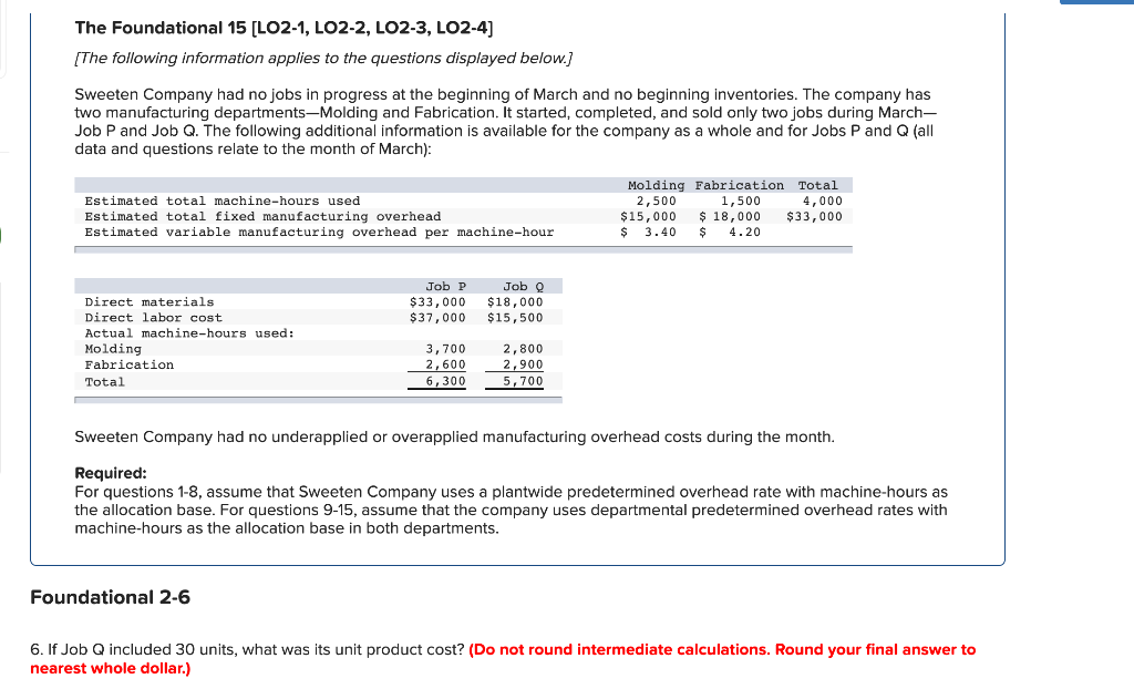 Solved The Foundational 15 [LO2-1, LO2-2, LO2-3, LO2-4] [The | Chegg.com