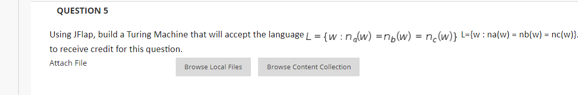 Solved QUESTION 5 Using JFlap, build a Turing Machine that | Chegg.com