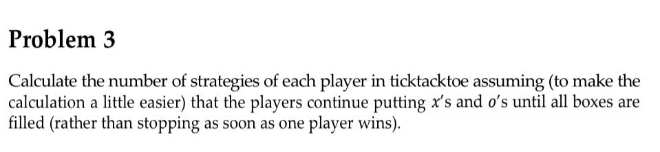 Solved Calculate the number of strategies of each player in | Chegg.com