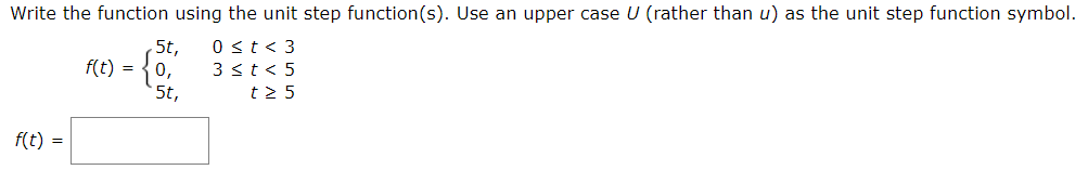 Solved Write the function using the unit step function(s). | Chegg.com