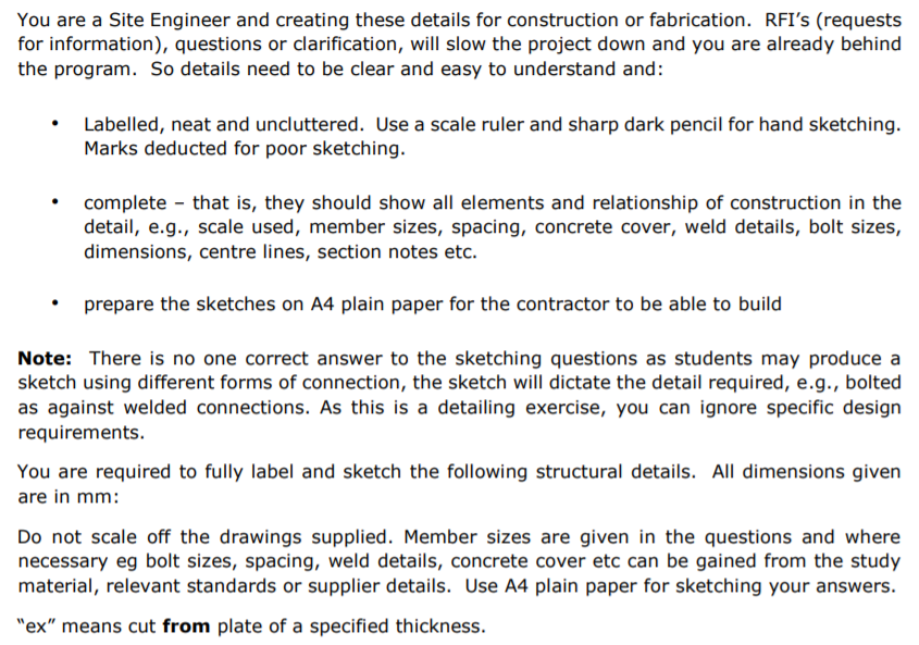6. Using Revit or a similar software, draw a typical | Chegg.com