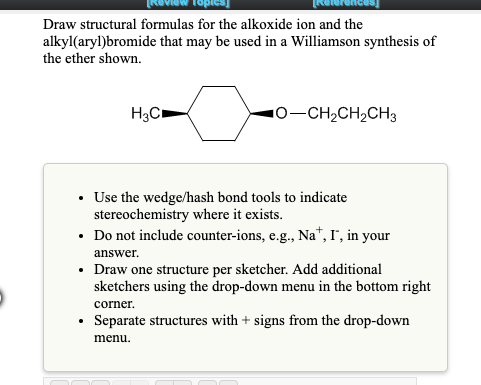 Solved Draw structural formulas for the alkoxide ion and the | Chegg.com