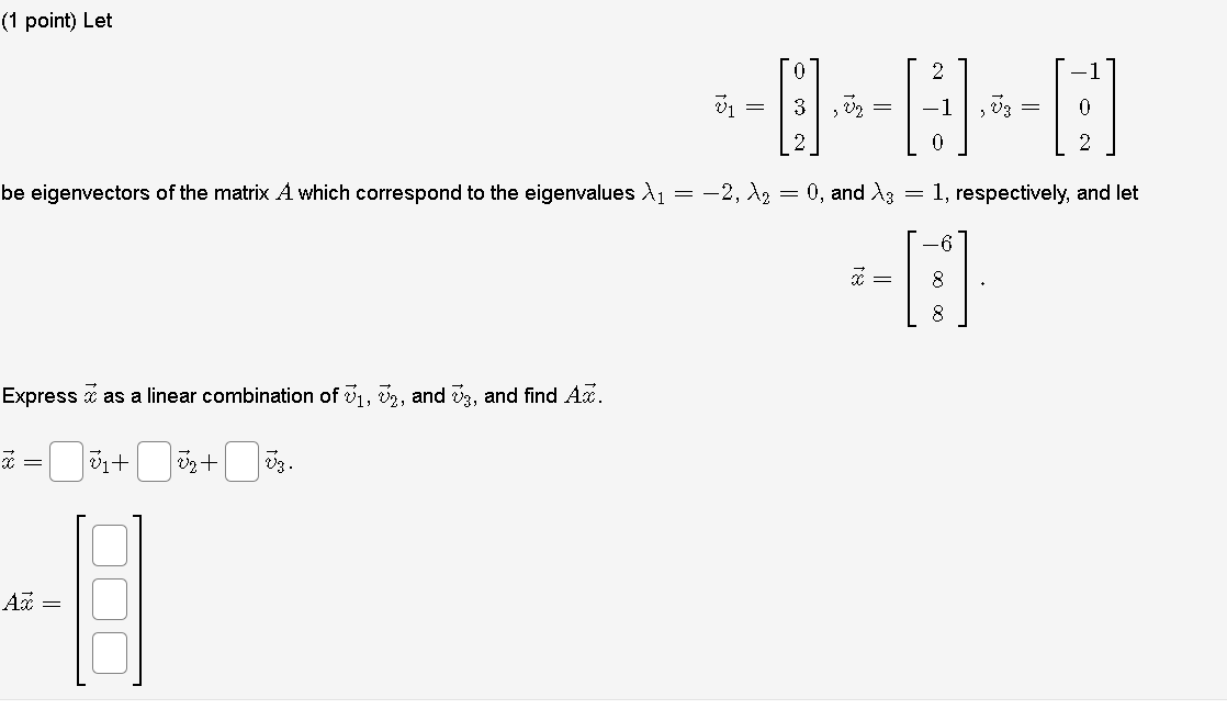 Solved (1 ﻿point) | Chegg.com