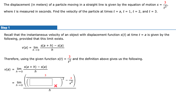 Solved The displacement (in meters) of a particle moving in | Chegg.com