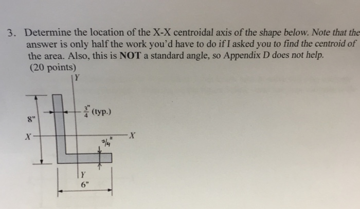 Solved Determine the location of the X-X centroidal axis of | Chegg.com
