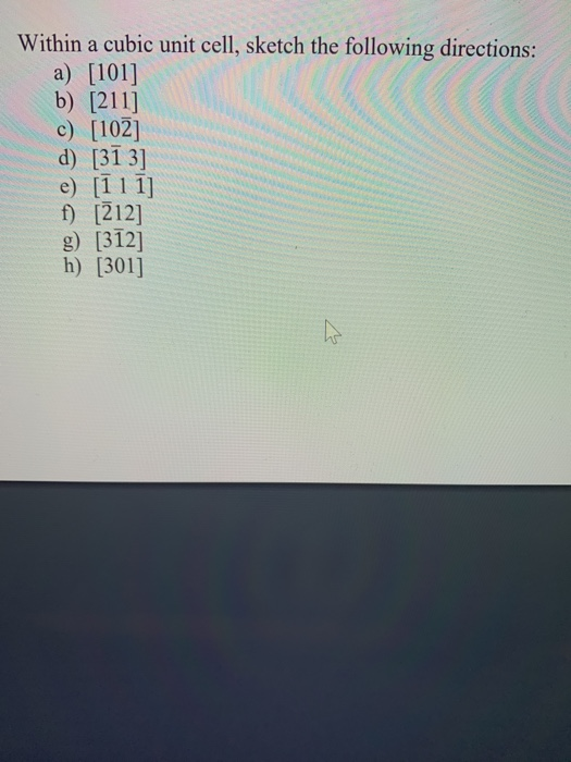 Solved Within a cubic unit cell, sketch the following | Chegg.com