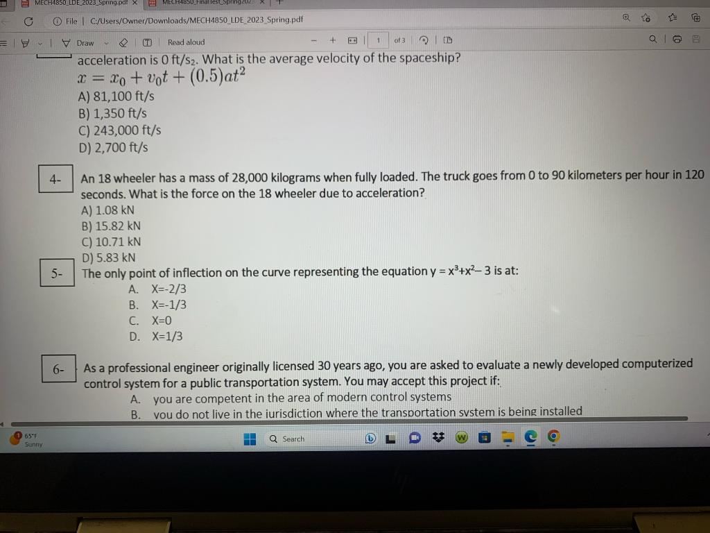 Solved acceleration is 0ft/s2. What is the average velocity | Chegg.com