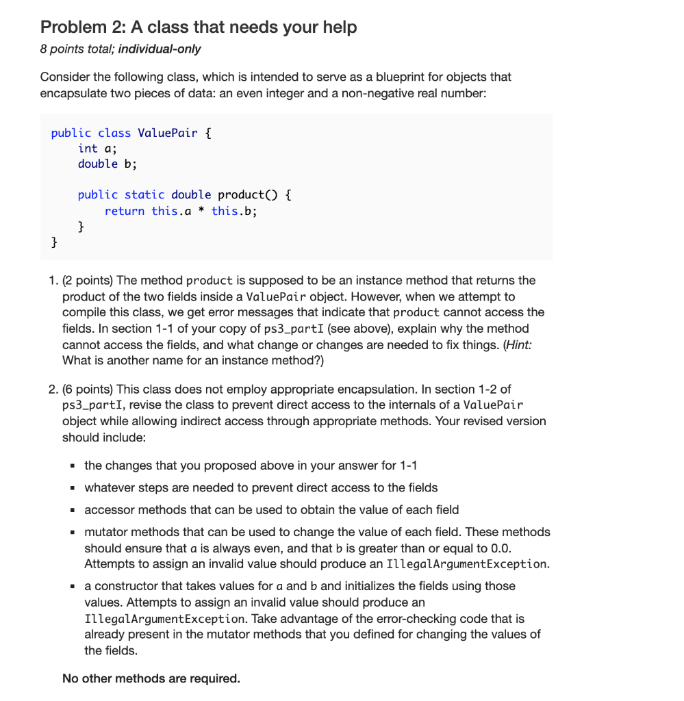 Solved Problem 2: A class that needs your help 8 points | Chegg.com