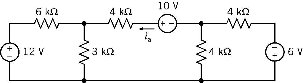 Solved Determine the value of the current ia in the circuit | Chegg.com