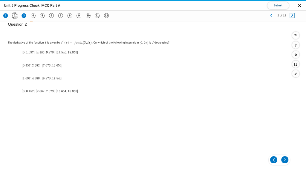 Solved Unit 5 Progress Check: MCQ Part A Submit х 11 12