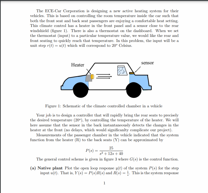The ECE-Car Corporation is designing a new active | Chegg.com