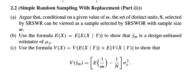 2.2 (Simple Random Sampling With Replacement (Part | Chegg.com