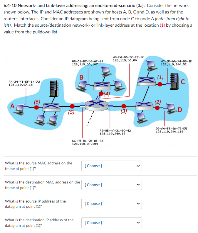 6.4-10 Network- and Link-layer addressing: an | Chegg.com