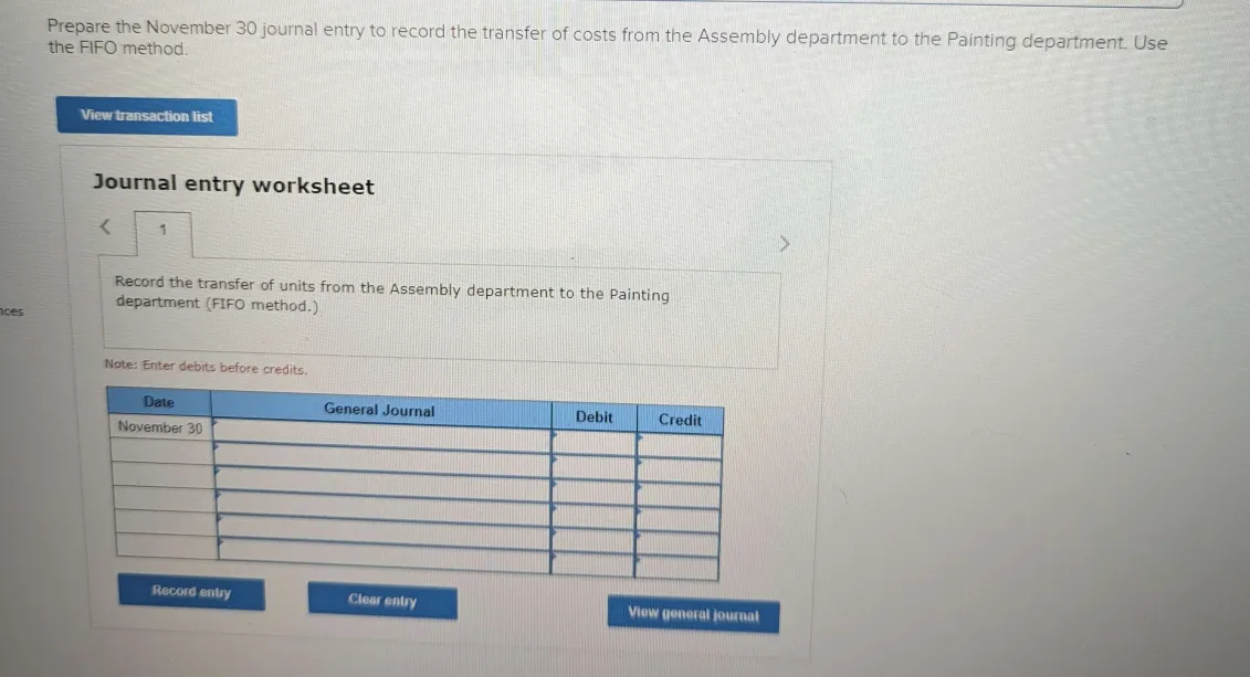 Solved Prepare the November 30 ﻿journal entry to record the | Chegg.com