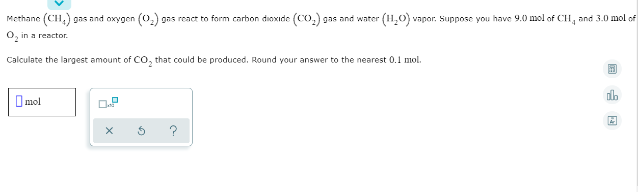 Solved Methane (CH4) gas and oxygen (O2) gas react to form | Chegg.com