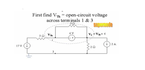 Solved First find Vm = open-circuit voltage across terminals | Chegg.com