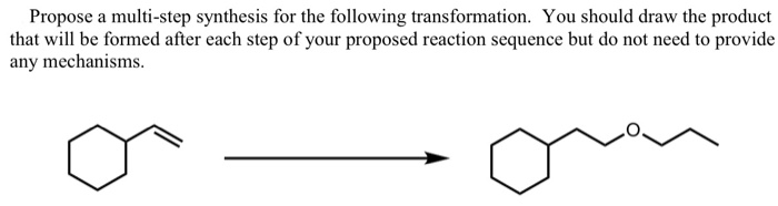 Solved Propose a multi-step synthesis for the following | Chegg.com