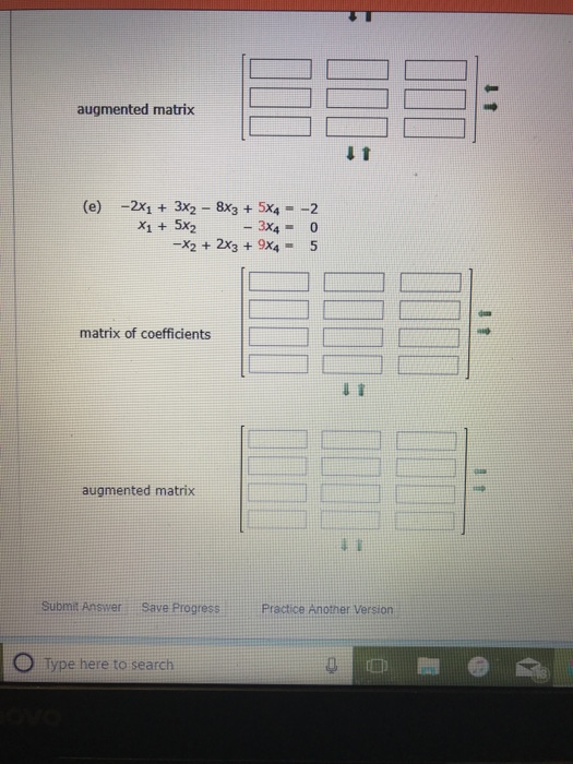 Solved Determine the matrix of coefficients and the | Chegg.com