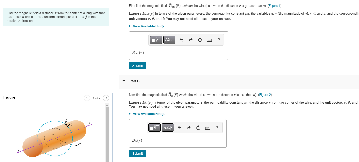 Solved First find the magnetic field, Bout (r), outside the | Chegg.com
