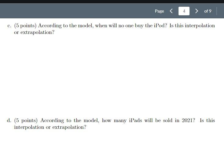 Solved Page of 9 2. Use the following data to answer | Chegg.com