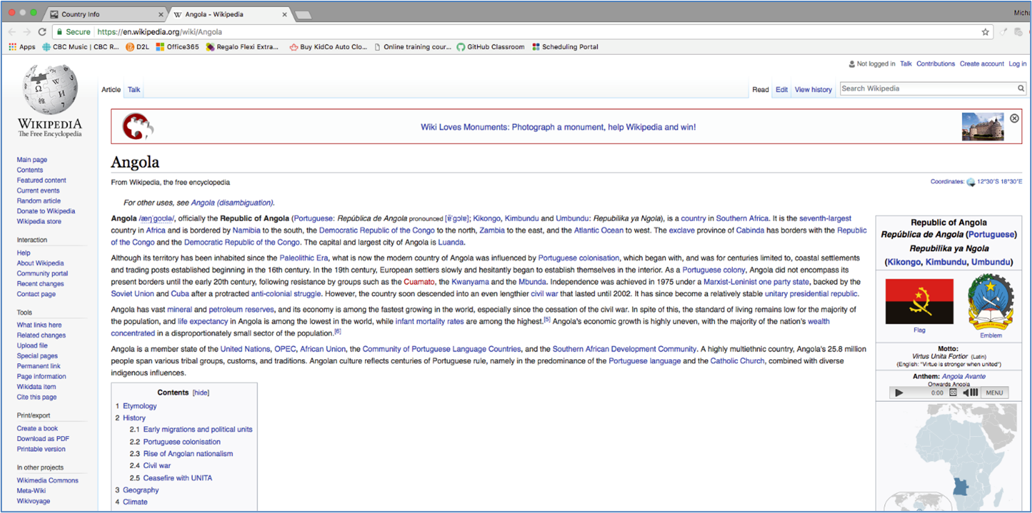 Solved Countries of the World site made from html, | Chegg.com