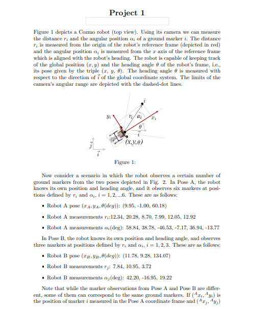 Project 1 Figure 1 depicts a Cozmo robot (top view). | Chegg.com