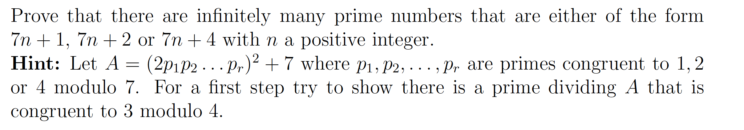 Solved Prove that there are infinitely many prime numbers | Chegg.com