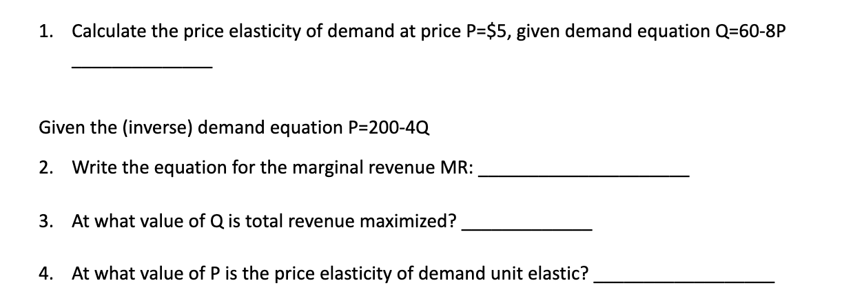 Inverse Demand Equation Calculator - Tessshebaylo