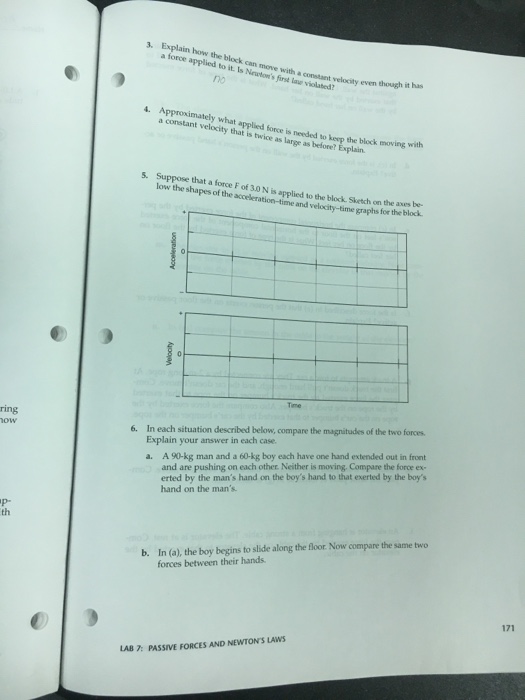 Solved Explain how the block can move with a constant | Chegg.com