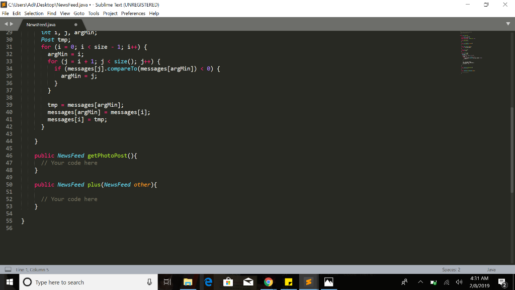 Solved 2- Post Write the implementation of the class Post. | Chegg.com