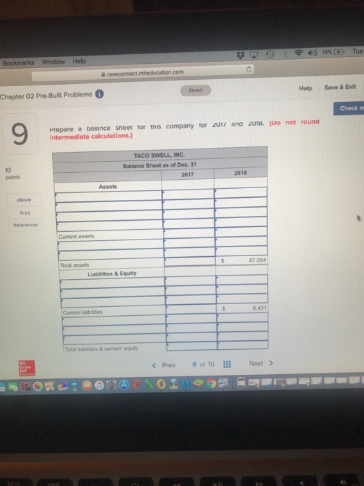 Solved rks Window Help tion.com 02 Pre-Built Problems Saved | Chegg.com
