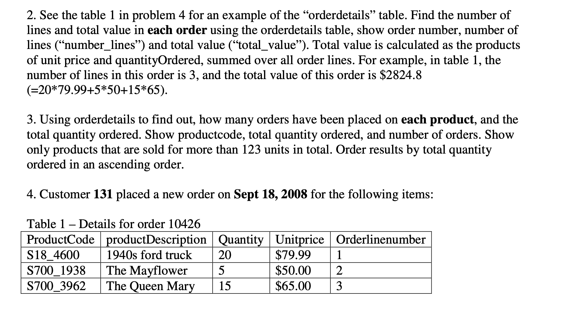 2. See the table 1 in problem 4 for an example of the | Chegg.com